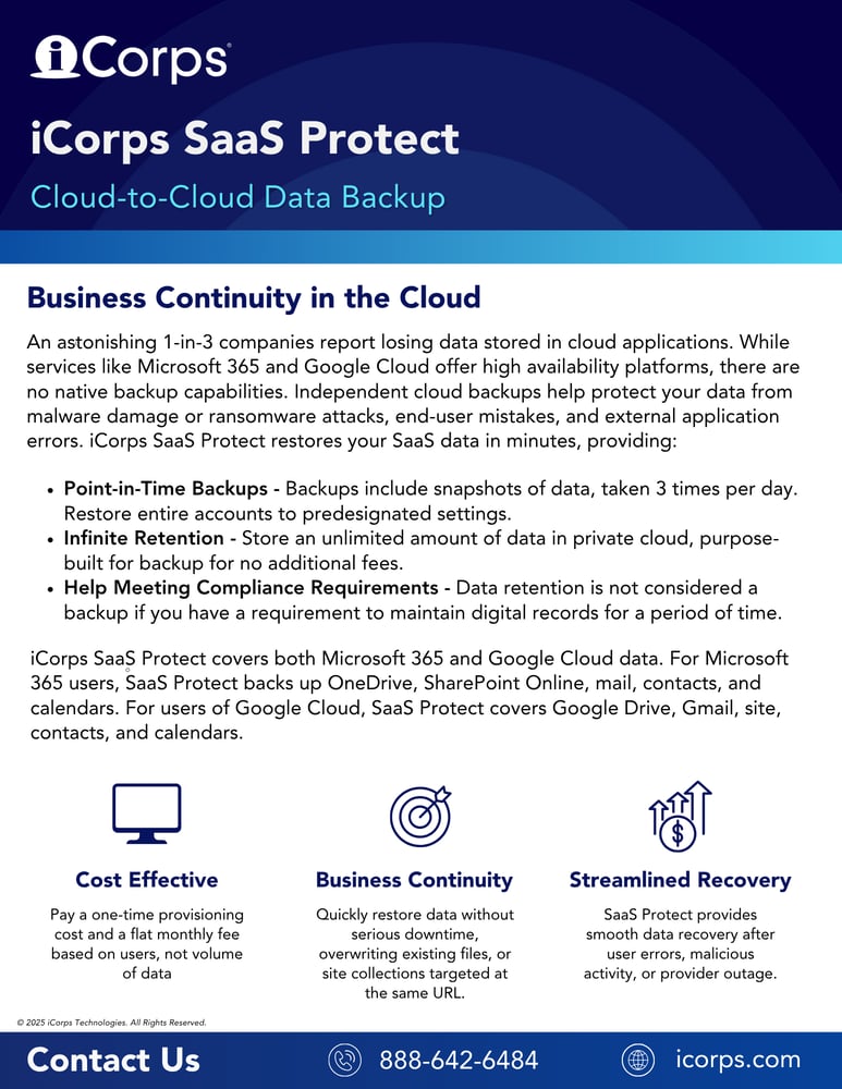 Download the Datasheet: iCorps SaaS Protect Program